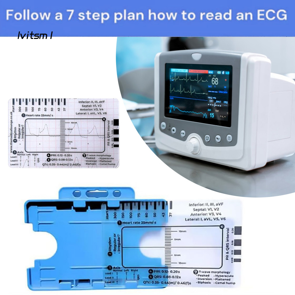 [LV] Ekg 7 Step Ruler Ekg Interpretation Tool Transparent Ekg Caliper ...