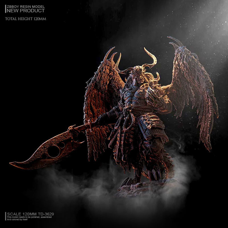 120mm ZBBOY Producer Hell Demon God Resin Soldier White Model TD-3629 ...