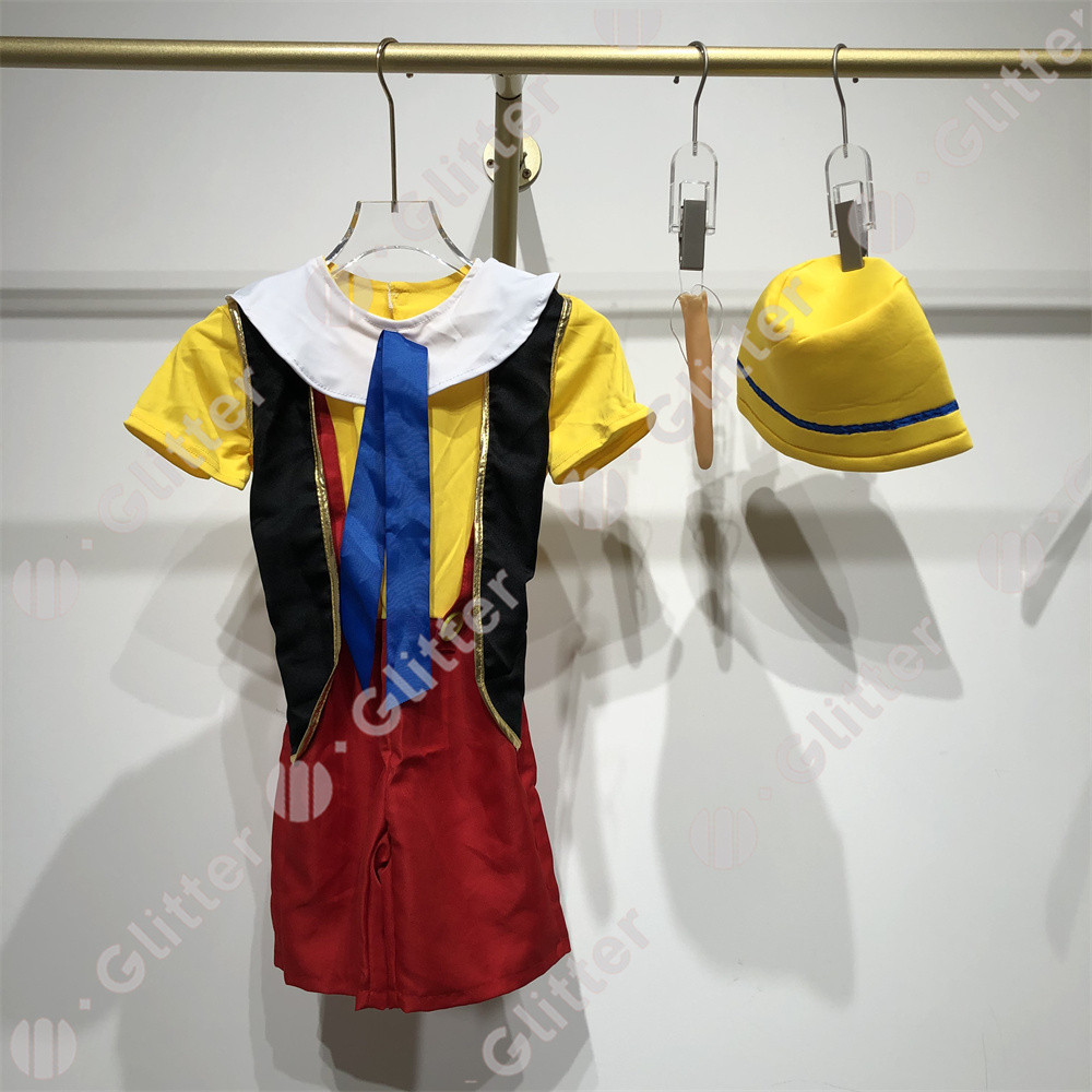 Pinocchio Costume for Kids Boy Disney Pinocchio Cosplay Top Pants Vest ...
