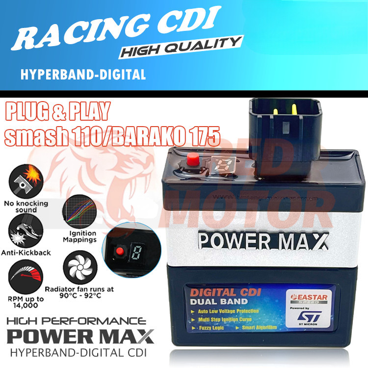 Motorcycle Cdi RACING CDI SMASH 110 / BARAKO 175 9 Mode | Shopee ...