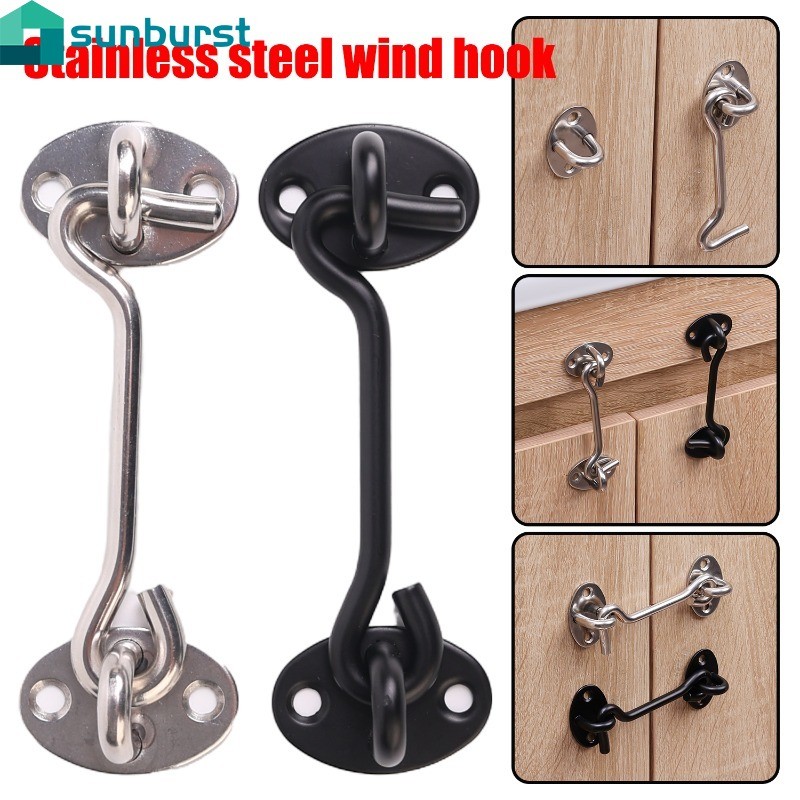 1/2Sets 4 Inches Solid Stainless Steel Window Wind Hook - Household ...
