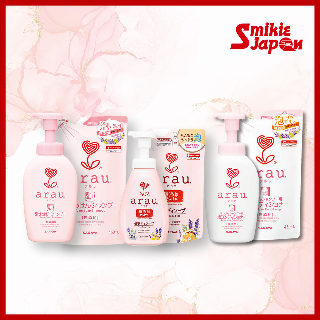 TOKYO SARAYA Arau Foaming Body Soap 550ml/ Refill 450ml/Foam Shampoo ...