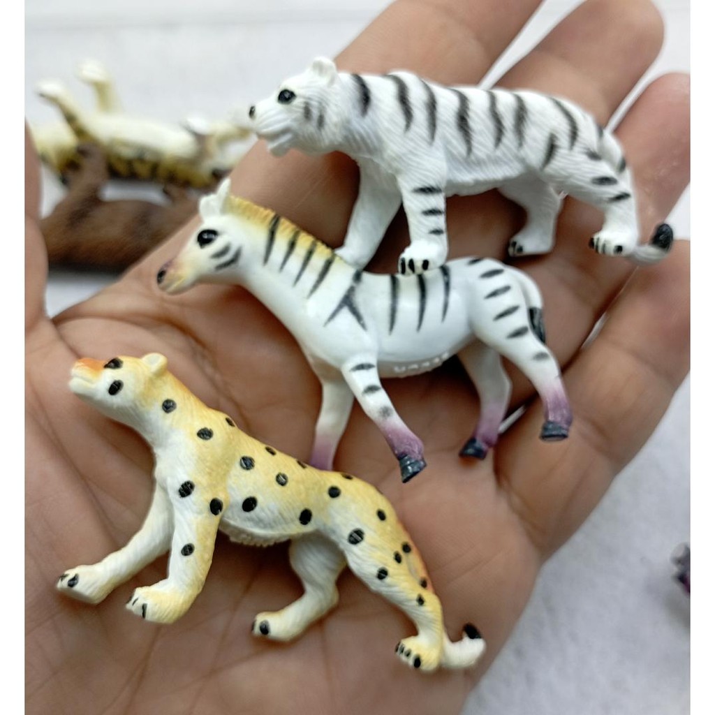 Genuine Simulation Animal Model Set Children's Day Toy Zebra Brown Bear ...