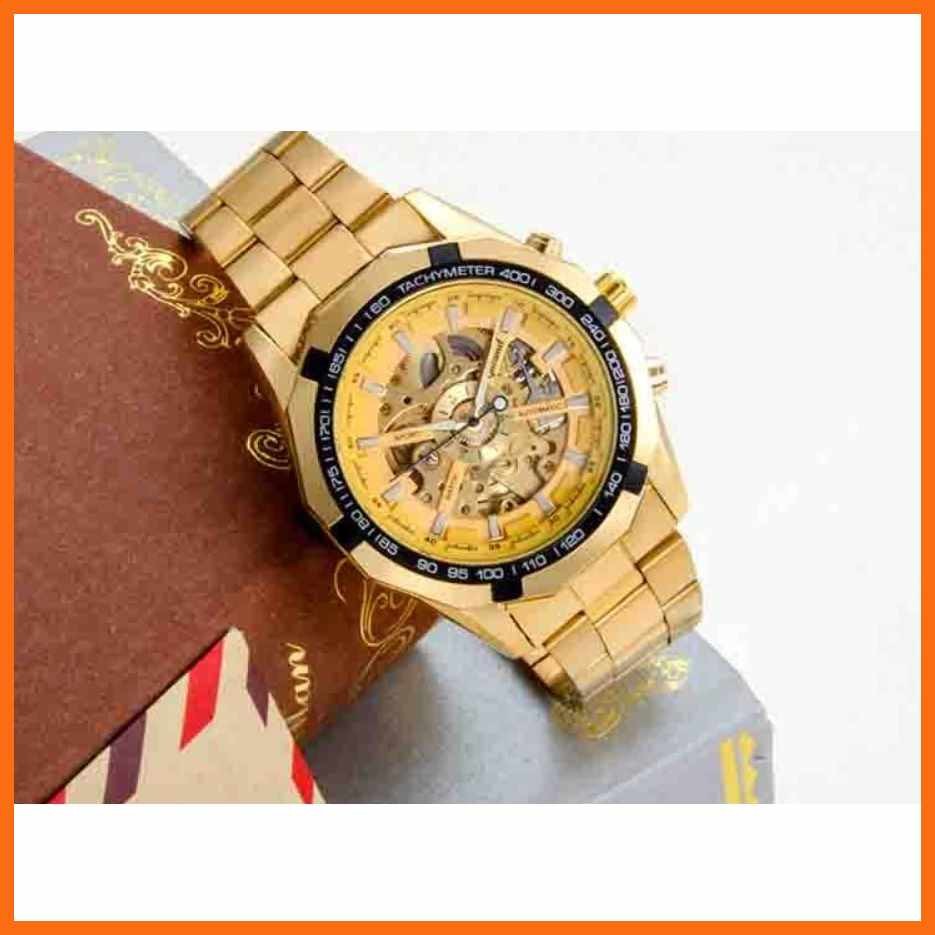 Stainless]hV(SteelEL/Mens@D+Skeleton r+o+B+R+n+Mechanical Automatic ...