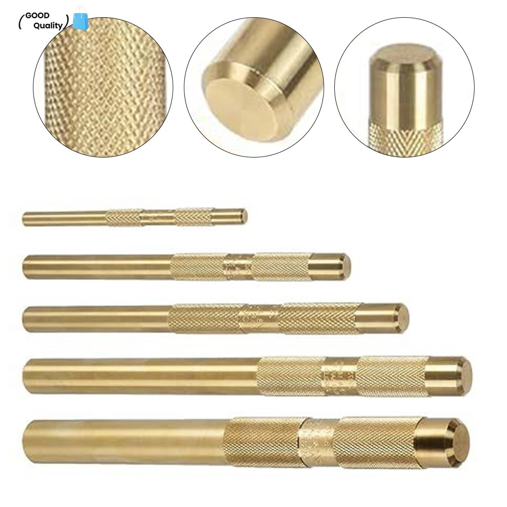 5pcs Brass Drift Punch Set 3/4 1/2 3/8 1/4 5/8 Inch Hand Tool Punches ...