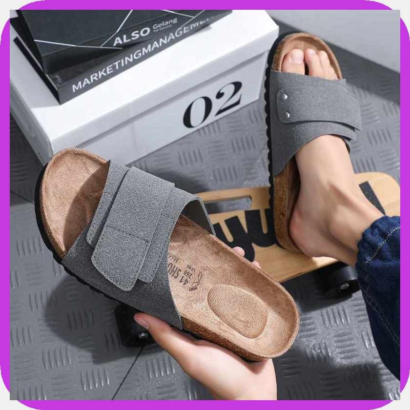 Shuta*yy}Fashion.BQ&Men's+IJ@OH[DR![F!Cork[W!Slippers[z!Buckle Rubber ...