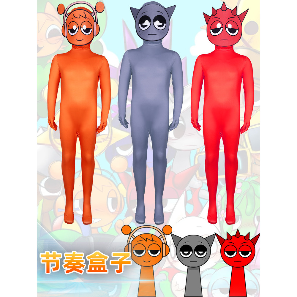 Sprunki Cosplay Incredibox Game Jumpsuit Tight Fitting Outfit Rhythm ...