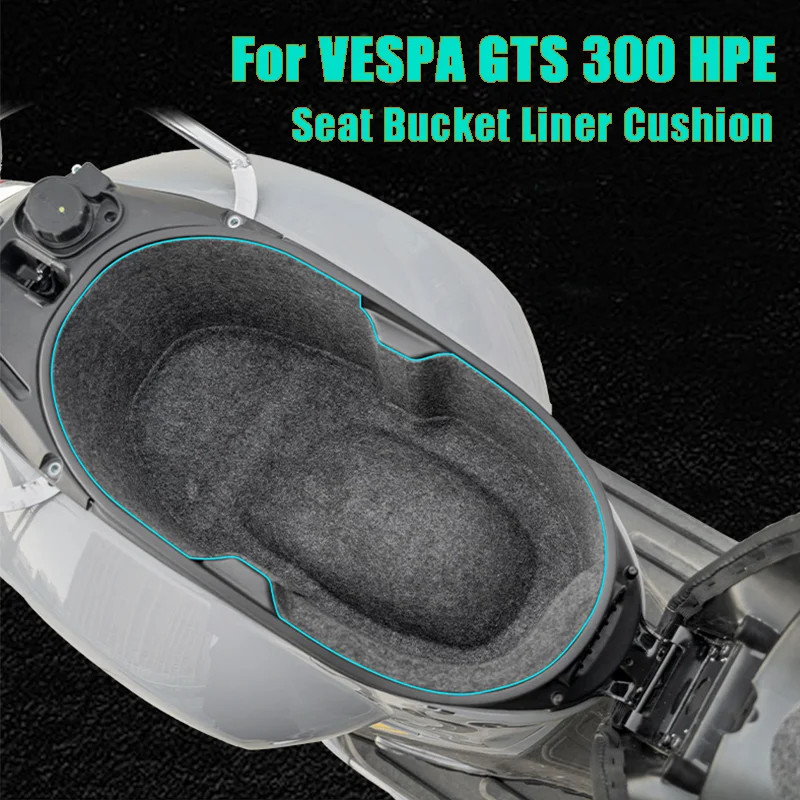 For VESPA GTS 300 HPE Motorcycle Rear Seat Cargo Liner Storage Box Seat ...