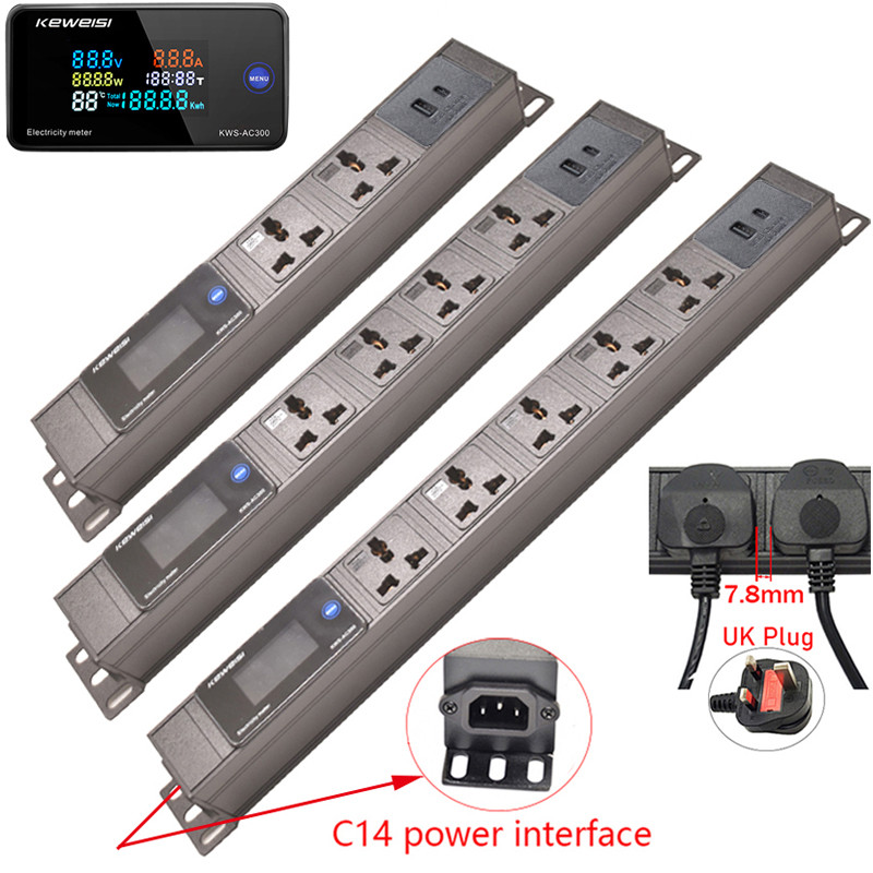 C14 Input Pdu Power Strip Power Distribution Unit Universal Extension Socket Type C Usb Port 2
