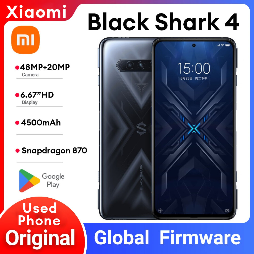 Black Shark 4 5G Gaming Phone Snapdragon 870 Used Phone 95% new Mobile Phone 6.67inch Snapdragon ...