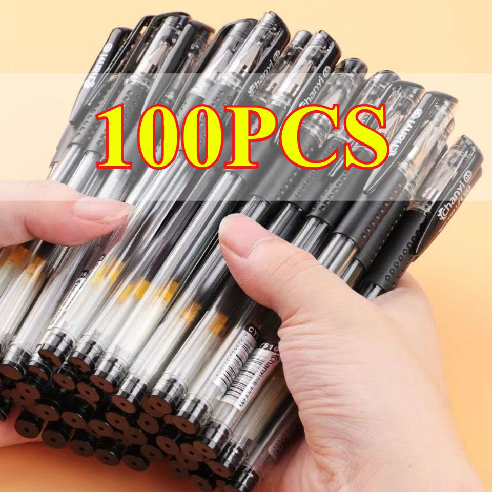 Wholesale 100/50pcs BallPen Set Black 0.5mm Ballpoint Pen Refill Bullet ...