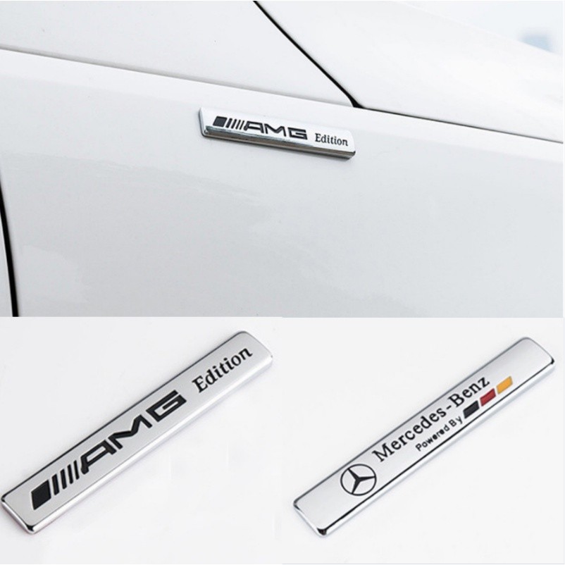 9.5cm 3D Car Stickers Body Side Trunk Emblems Letter Leaf Plate Metal ...