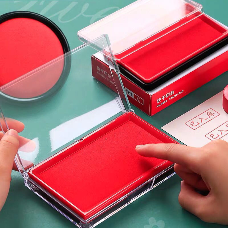 Ink Pad Red Ink Pad Seal Office Supplies Quick-Drying Large Size Super ...