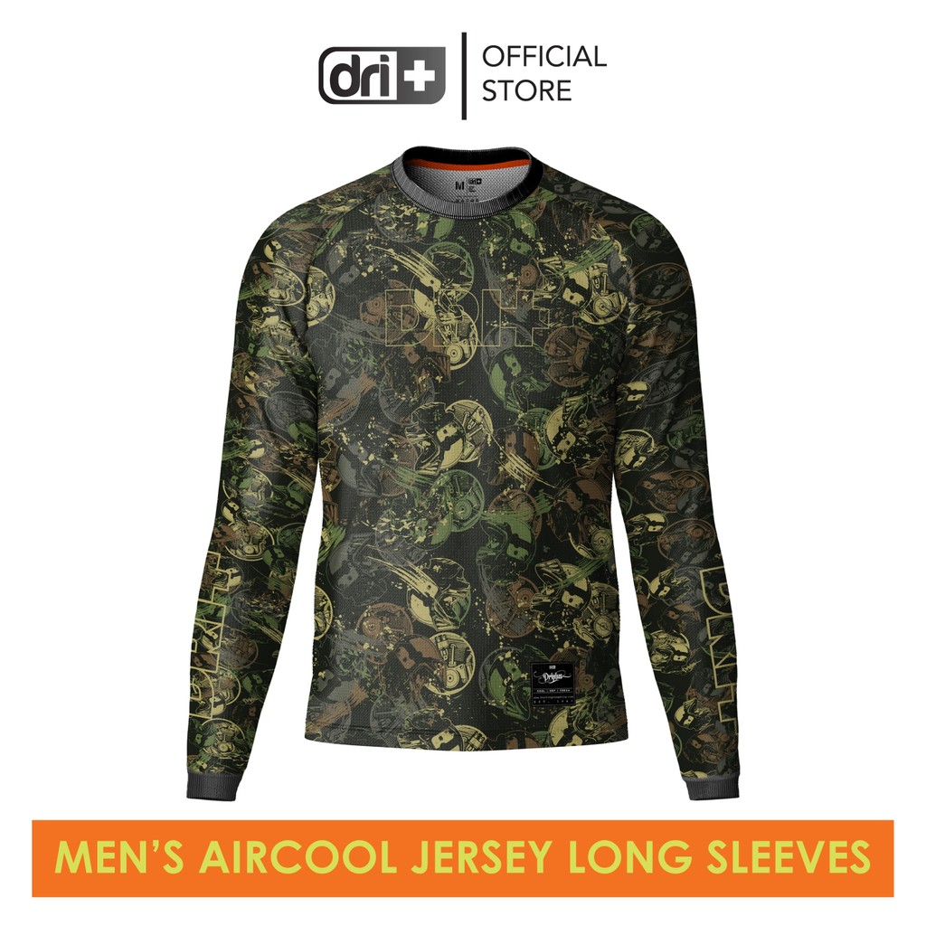 Dri Plus Men's Camo Collection Aircool Jersey Long Sleeves 1pc ...