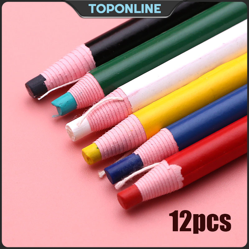 12Pcs Cut-Free Sewing Mark Pencil 6 Color Hand Torn Tailoring Pencil ...