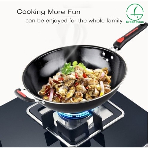 Green Moon Modern Designed Cooking Wok Pan Frying Pan Cooking Gas Stove ...
