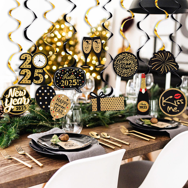 Happy New Year Decorations 2025,New Years Party Decorations Includes ...