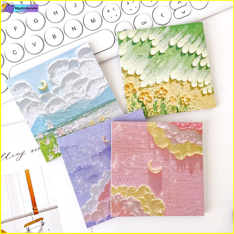 【⭐MA】Landscape Post-it Notes Girl Heart Memo Paper Hand Ledger Memos ...