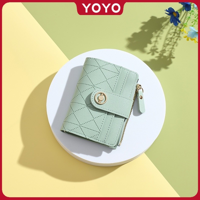 YoYo Women Wallets Fashion Zipper Card Holder Women Leather Purse Mini ...