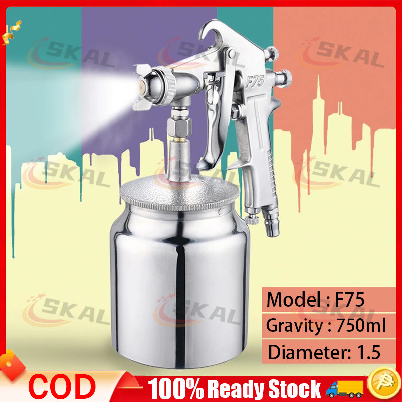 F75 400ml Pneumatic Spray Gun Furniture Auto Spray Gun Airbrush Tool ...