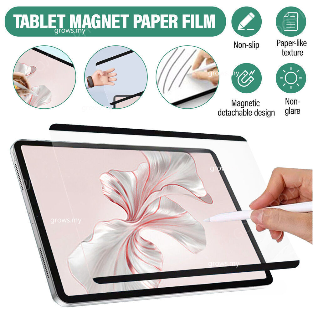 Removable Magnetic Matte Like Paper Film Screen Protector For Samsung ...