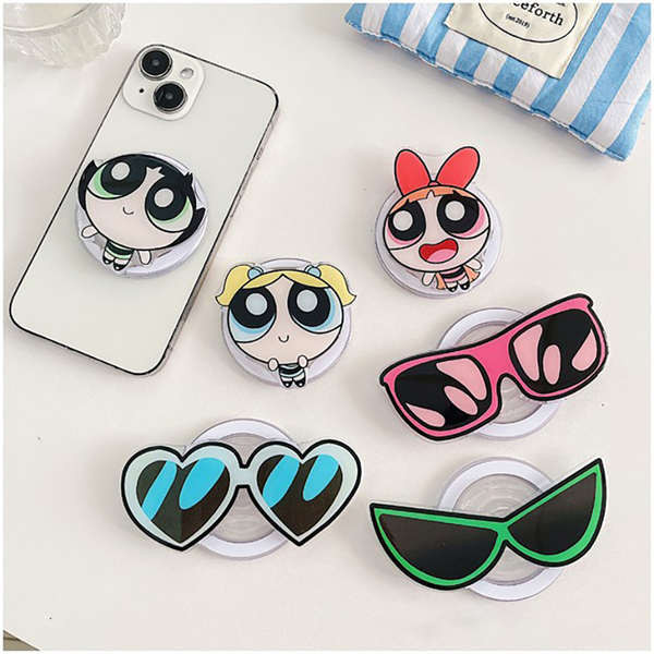 popsocket korean ins cartoon cute powerpuff girl sunglasses magsafe ...