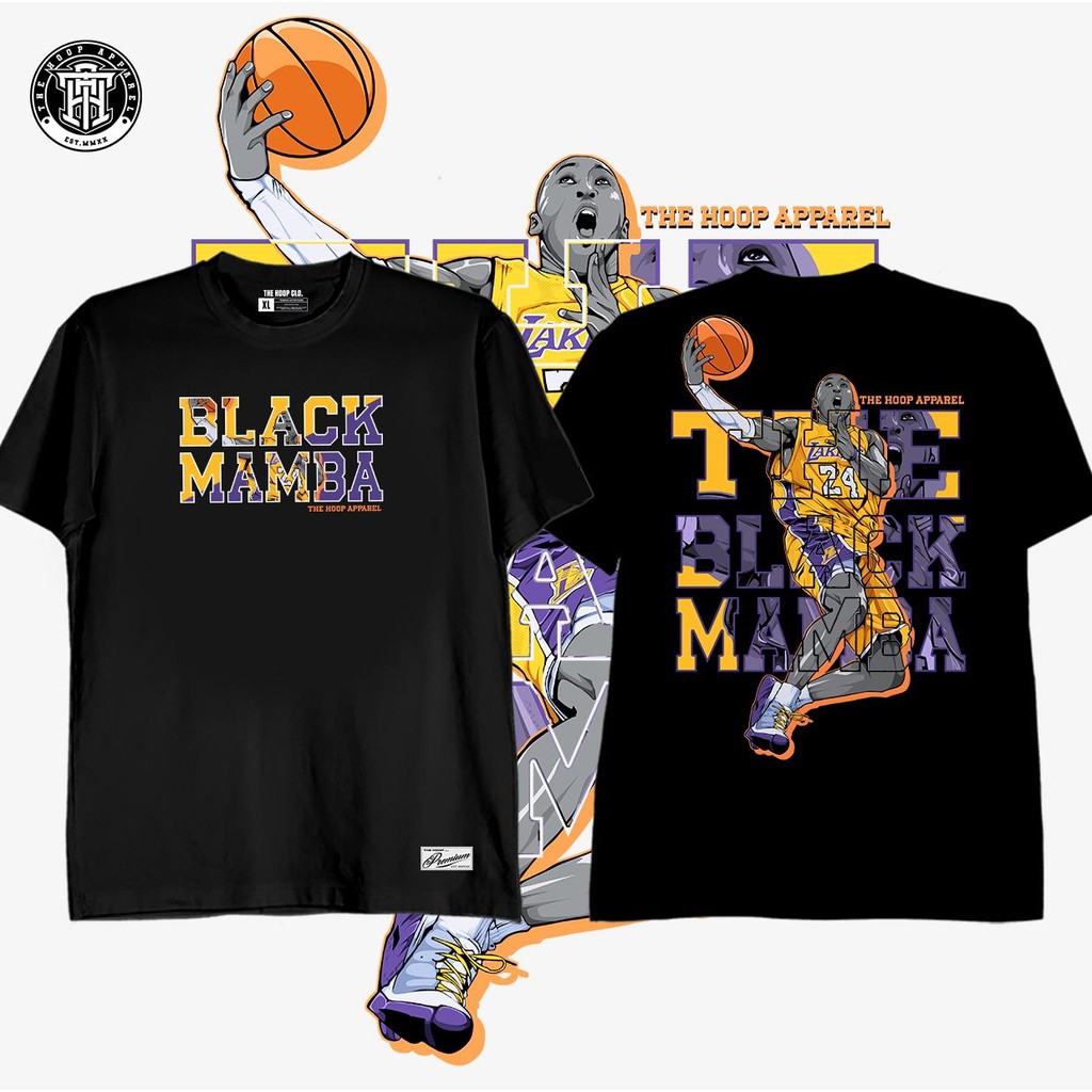 THE HOOP APPAREL THE NEW BLACK MAMBA GRAPHIC COTTON TSHIRT FOR MEN ...