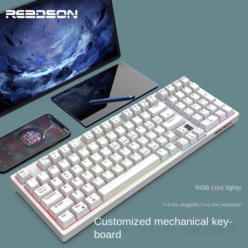 Readson HW98 Wireless Mechanical Keyboard Three-Mode 2.4G Notebook ...