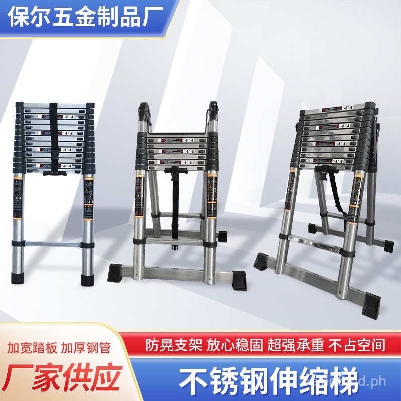 Thickened Stainless Steel Telescopic Ladder Manufacturer Household ...