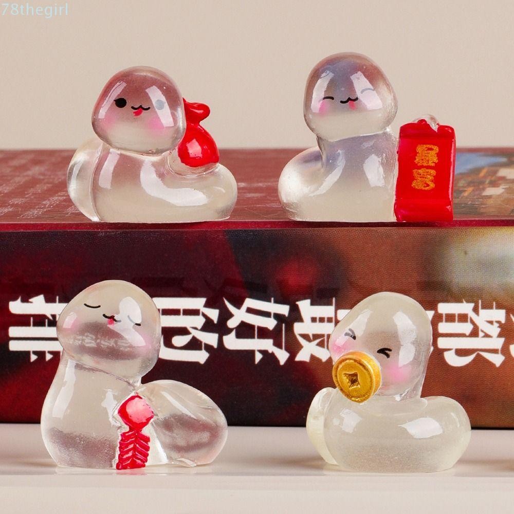 THEGIRL Luminous Fortune Snake Figurine, Cute Zodiac Snake Mini New ...