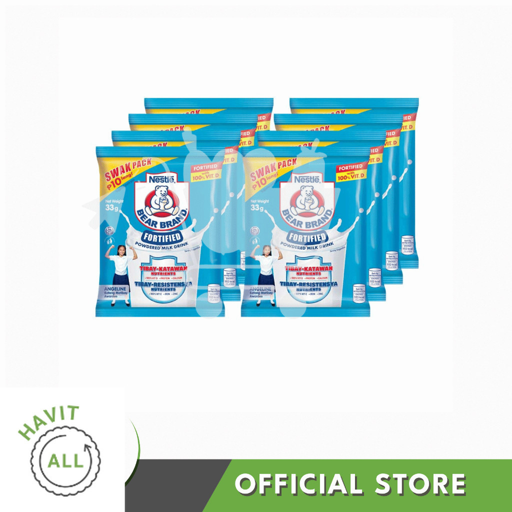 HAVITALL BEAR BRAND FORTIFIED MILK SWAK PACK 33G X 8PCS | Shopee Philippines