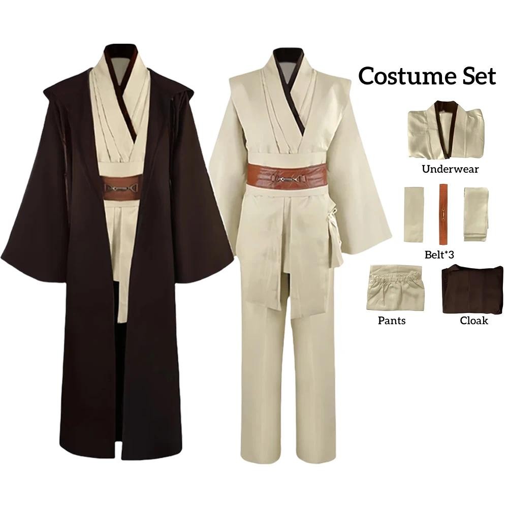 Obi Wan Kenobi Men's Costume Robe Adult Male Jedi Knight Tunic Costume ...