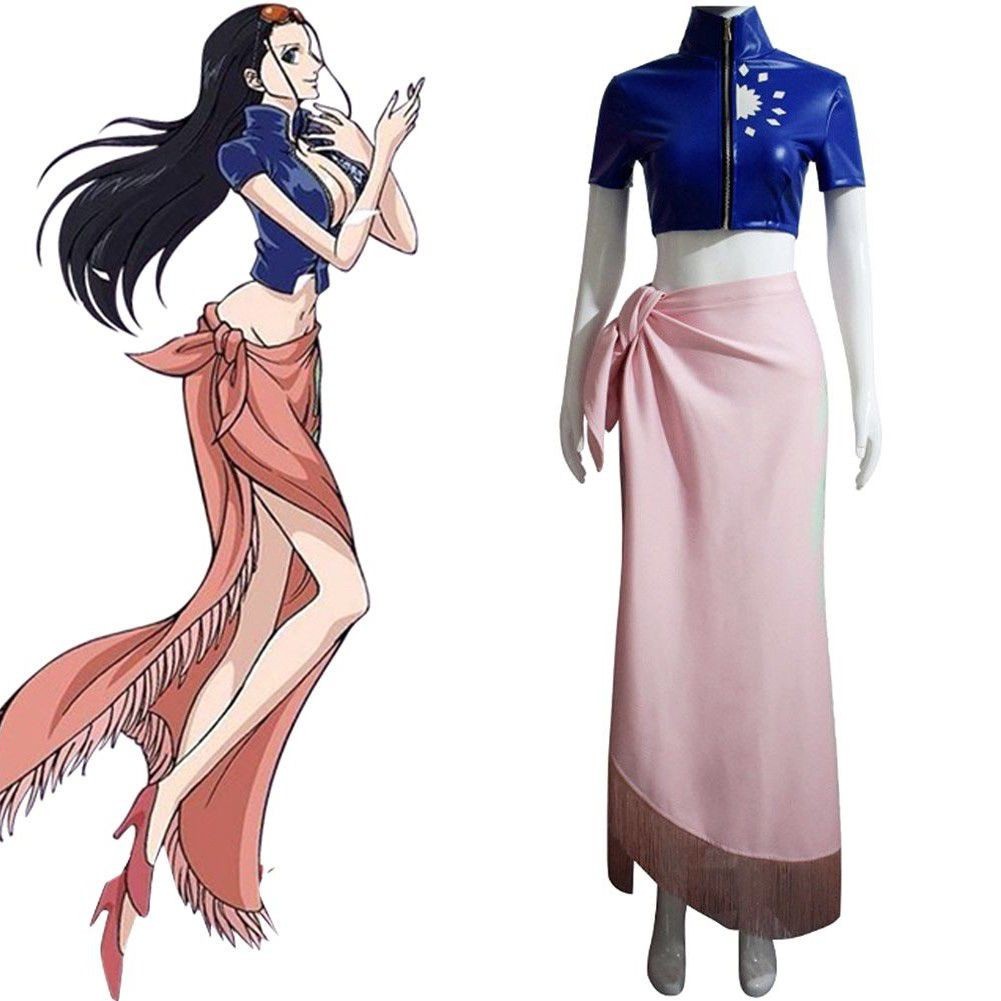 One Piece Nico Robin Cosplay Costume Dress Skirt Anime Outfit Halloween ...