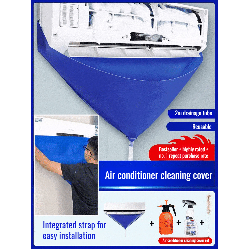 Air Conditioner Cleaning Cover Kit Tool Catch Bag Cleaning Kit Air ...