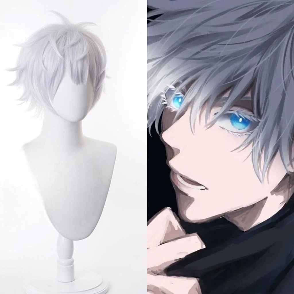 Jujutsu Kaisen Cosplay Gojo Satoru Wig Naturally Breathable | Shopee ...