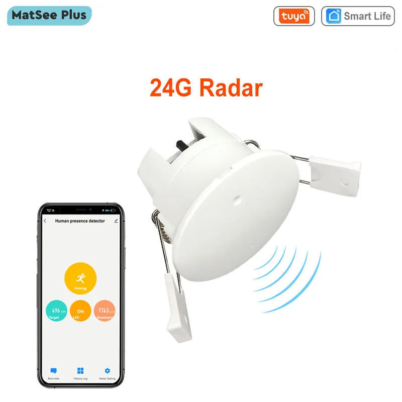 Tuya Smart Life Zigbee / WiFi Millimeter Wave 24GHz Radar Human ...