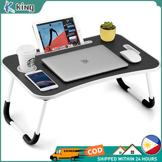 Foldable Laptop table/mini Desk Study Table 60x40cm wooden computer ...