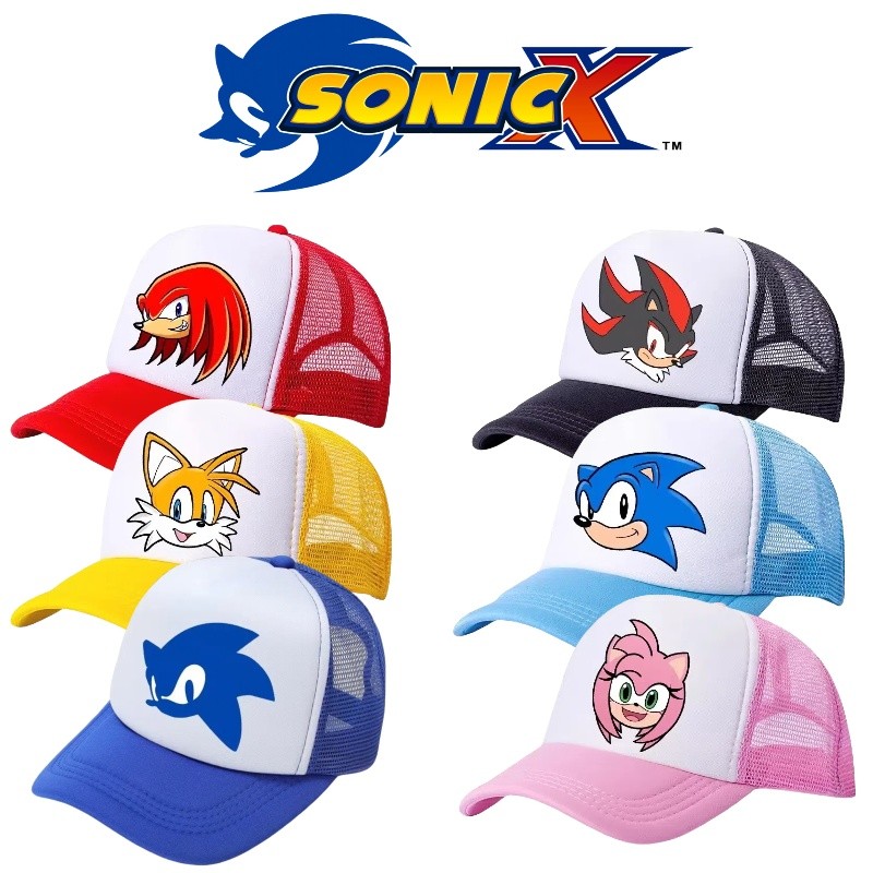 Sonic Children's Hat Summer Mesh Thin Sunscreen Duck Tongue Hat Fashion ...