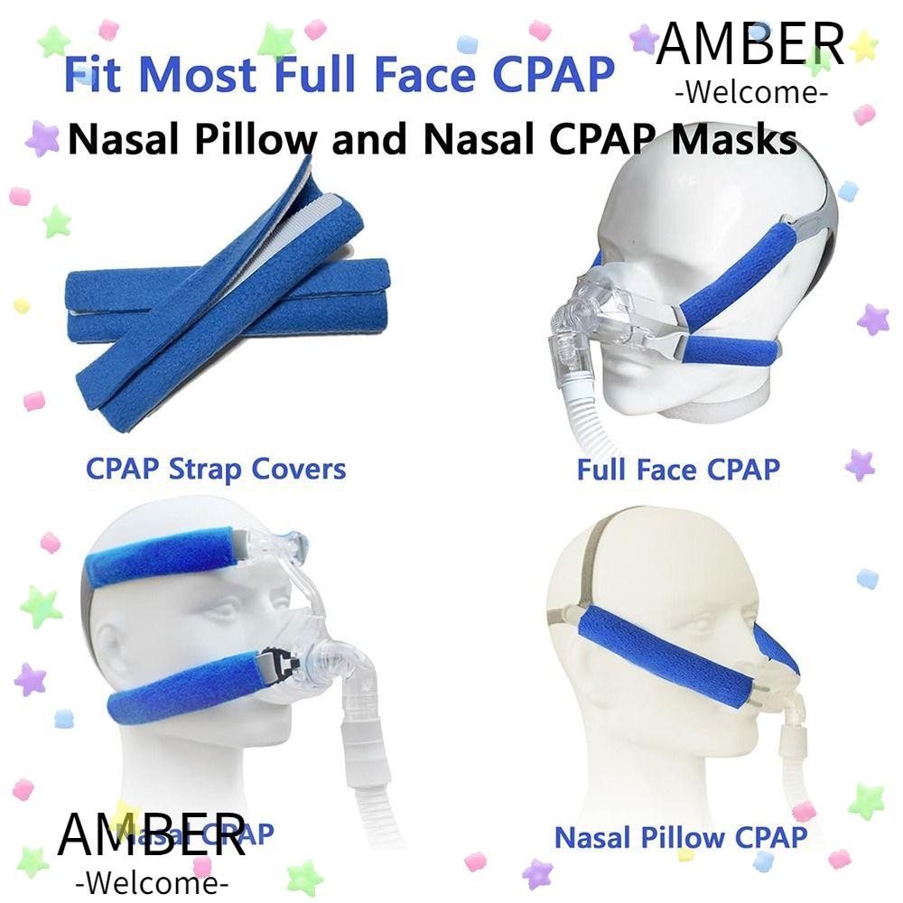 AMBER CPAP Cushion, Universal Soft-Fleece CPAP Strap Covers, Breathable ...