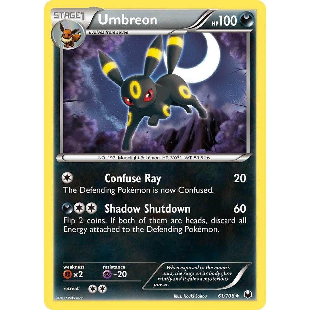Pokemon Umbreon 61 Pokemon Dark Explorers | Shopee Philippines