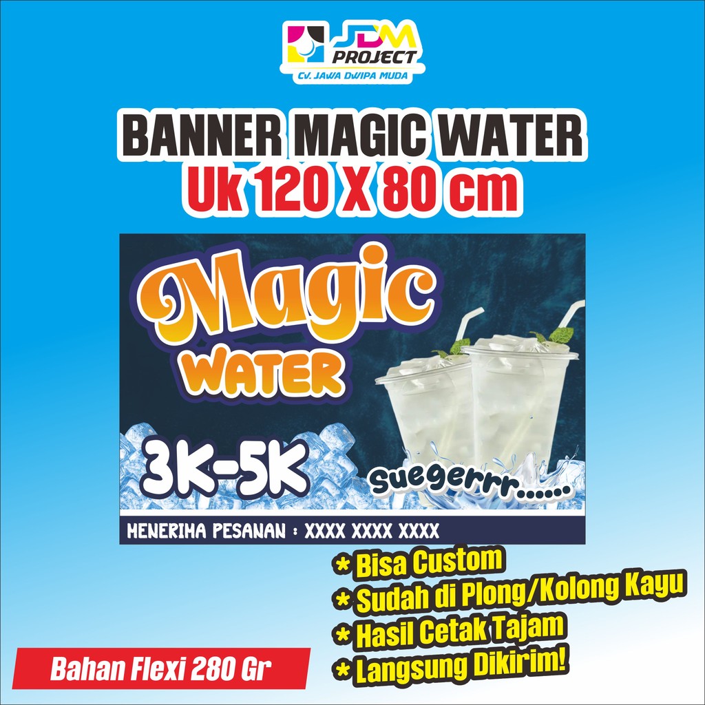 JDM Project - Custom Size Viral Magic Water Drink Banner/Banner ...