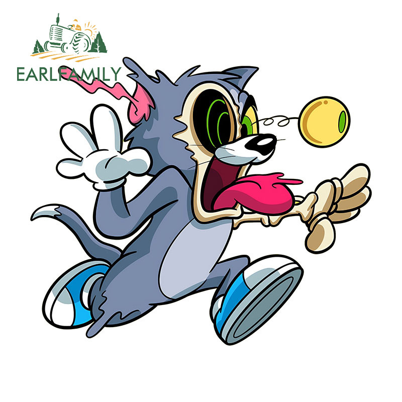 EARLFAMILY 13cm Zombie Tom and Jerry Cartoon Car Stickers Windows Trunk ...