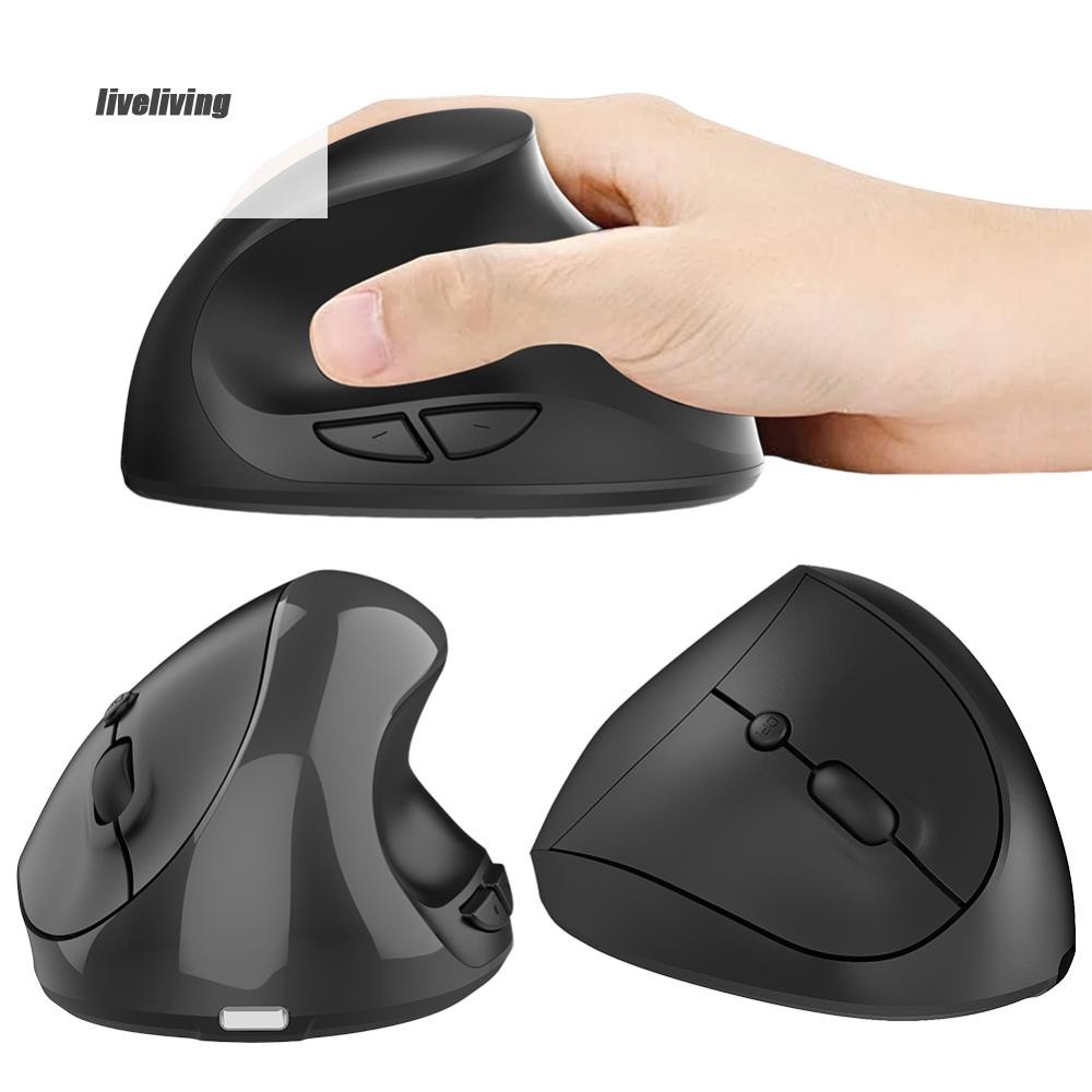 2.4G Vertical Wireless Mouse Rechargeable Ergonomic Mouse w/ USB ...