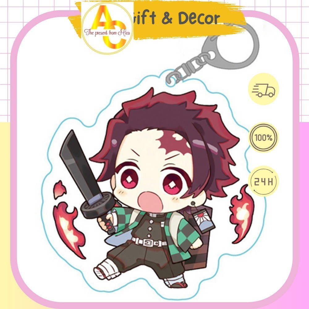 Unique Cute Kimetsu No Yaiba Chibi Character Keychain | Shopee Philippines