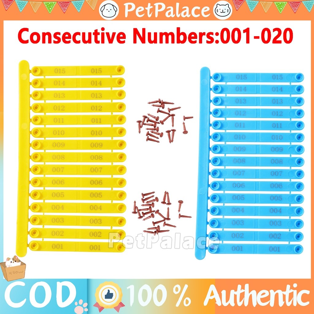 20Pcs Chicken Wings Identification Tag Security Seals with No 001-020 ...