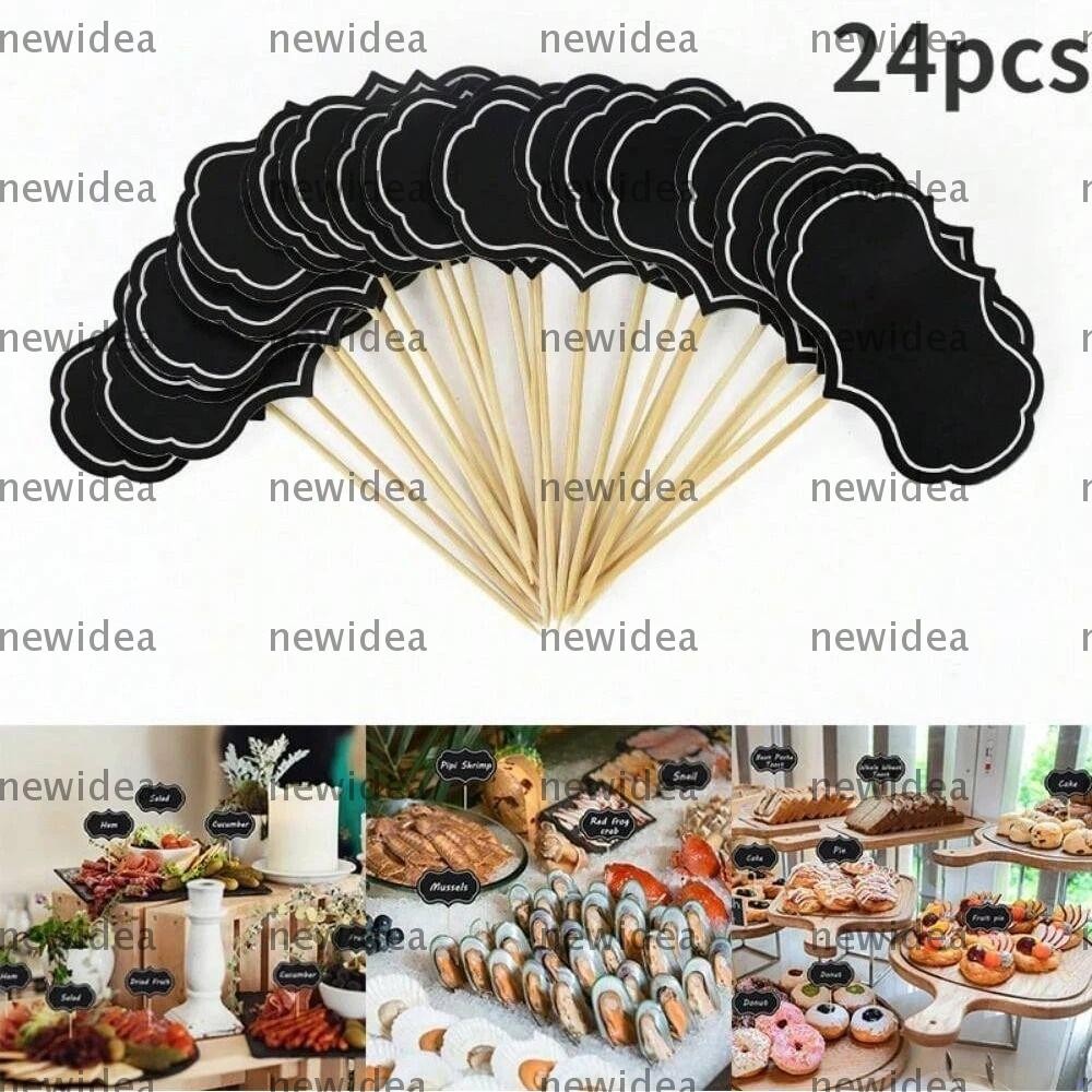 NEWIDEA Chalkboard Board, Blackboard Sign Markers Cheese Picks, Wedding ...