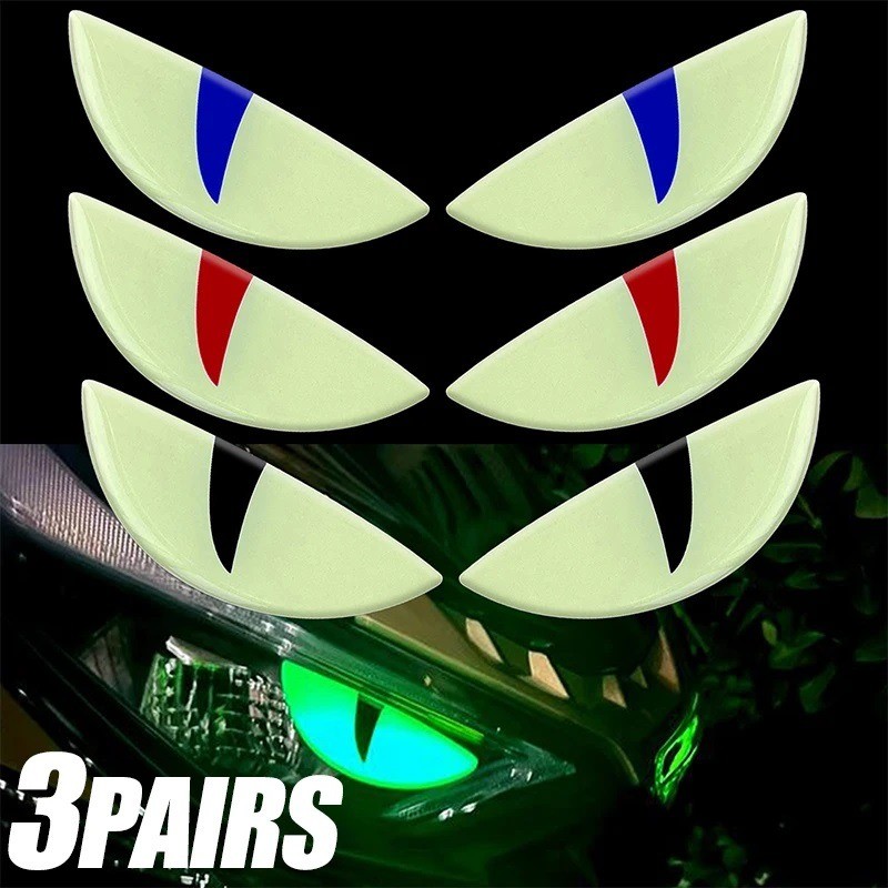 Motorcycle Night Safety Driving Warning Decals Waterproof 3D Luminous ...