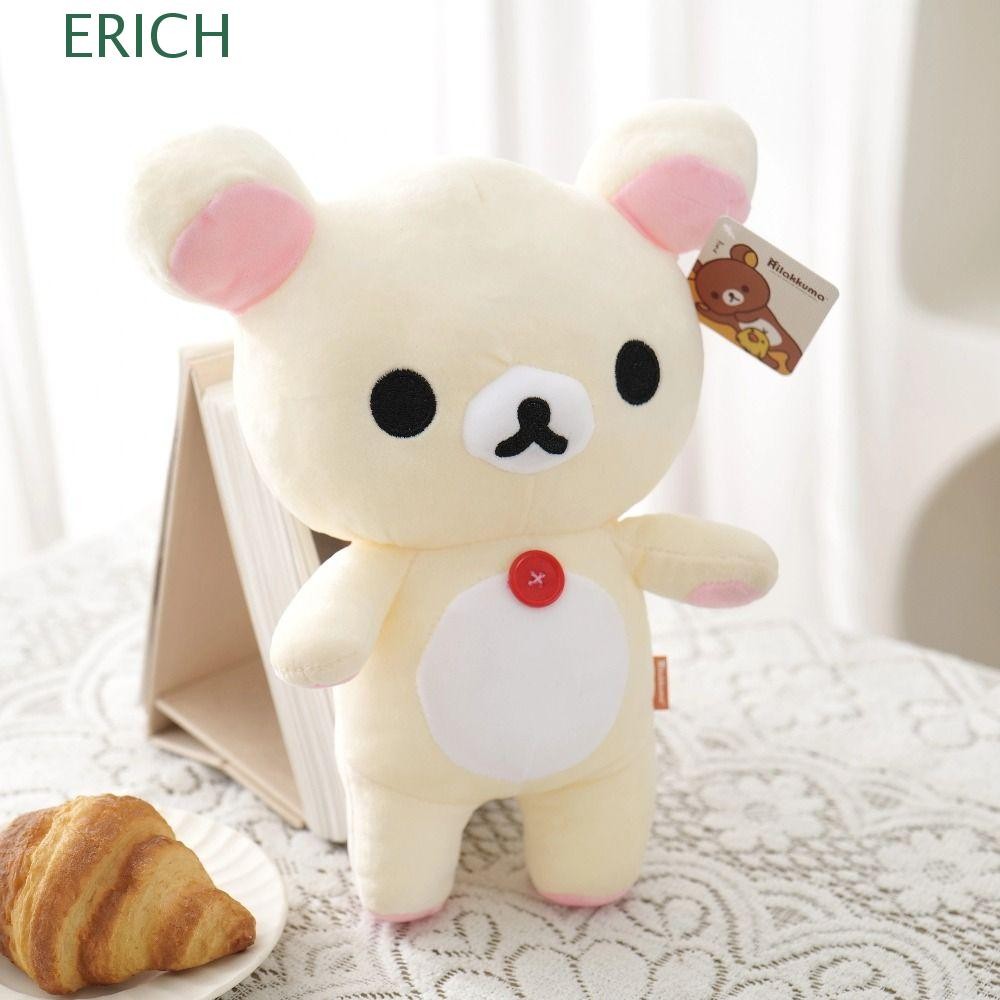 ERICH Bear Stuffed Doll, PP Cotton Fluffy Animal Rilakkuma Plush Toy ...