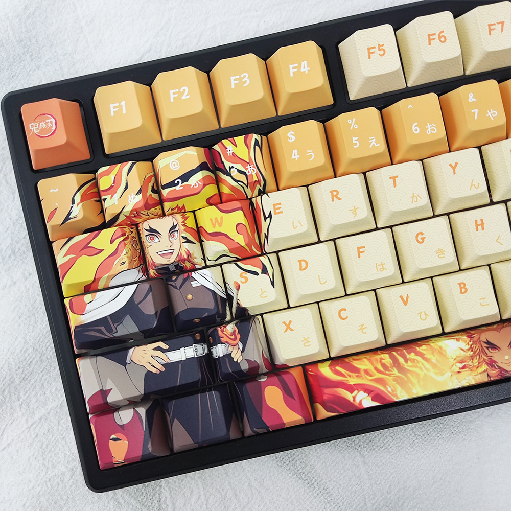 Rengoku Kyoujurou Keycap Cherry Profile 131 Keys PBT Five-sided Dye ...