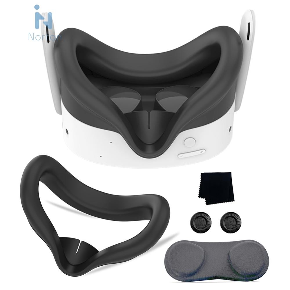 Silicone VR Face Cover with Len Cover & Joystick Cover for Meta Quest ...